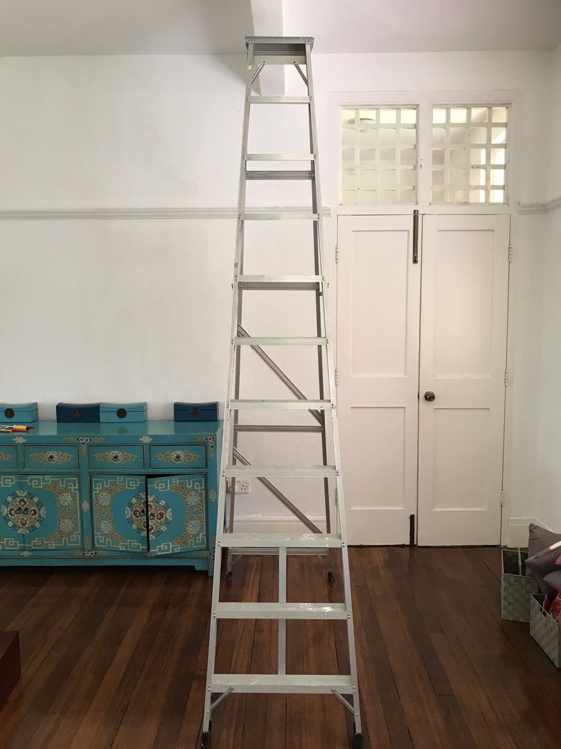 Tall Aluminium Ladder, Furniture & Home Living, Furniture, Shelves ...