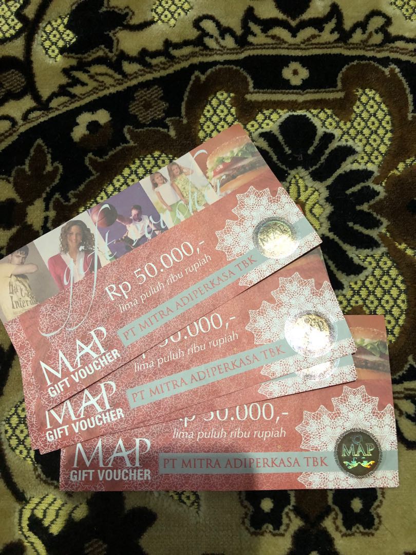 Voucher MAP, Tiket & Voucher, Kartu Hadiah & Voucher di Carousell