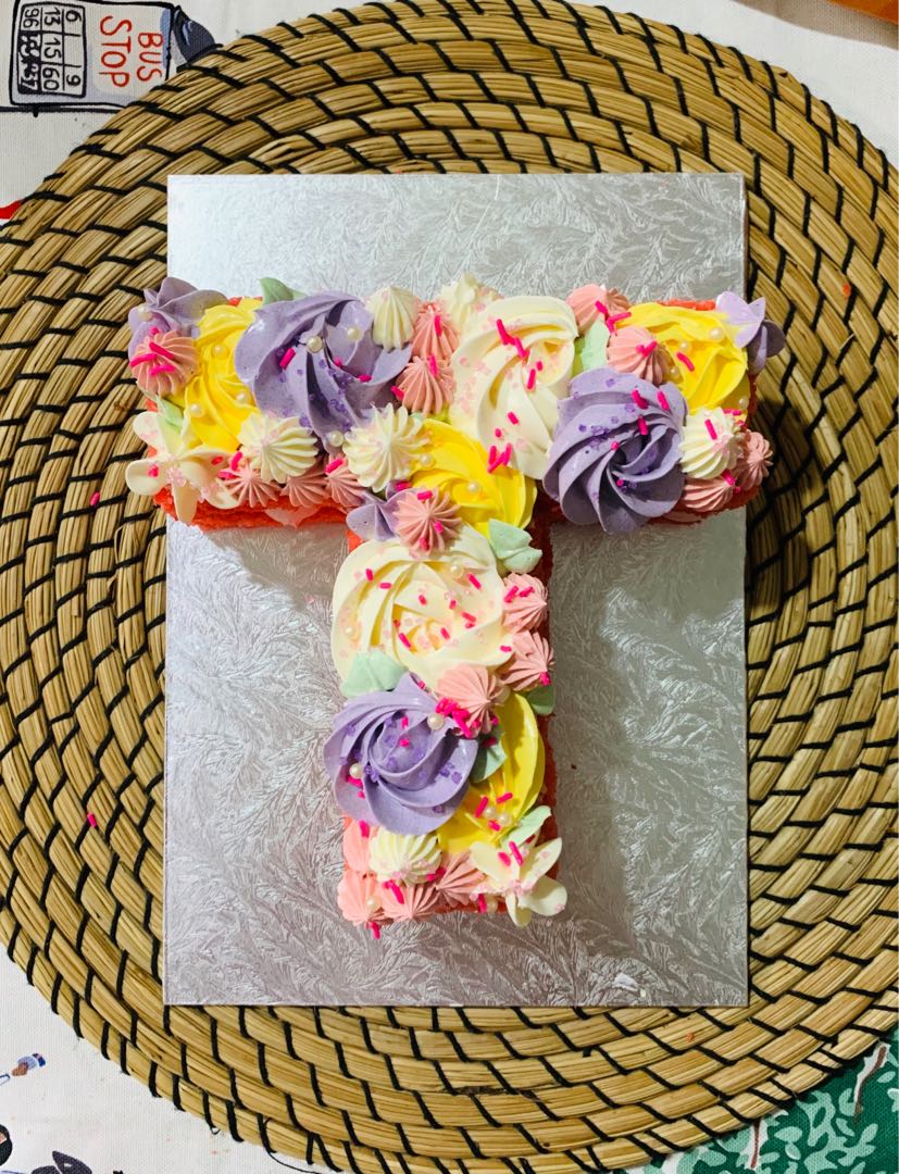 Alphabet Cake, Food & Drinks, Homemade Bakes on Carousell