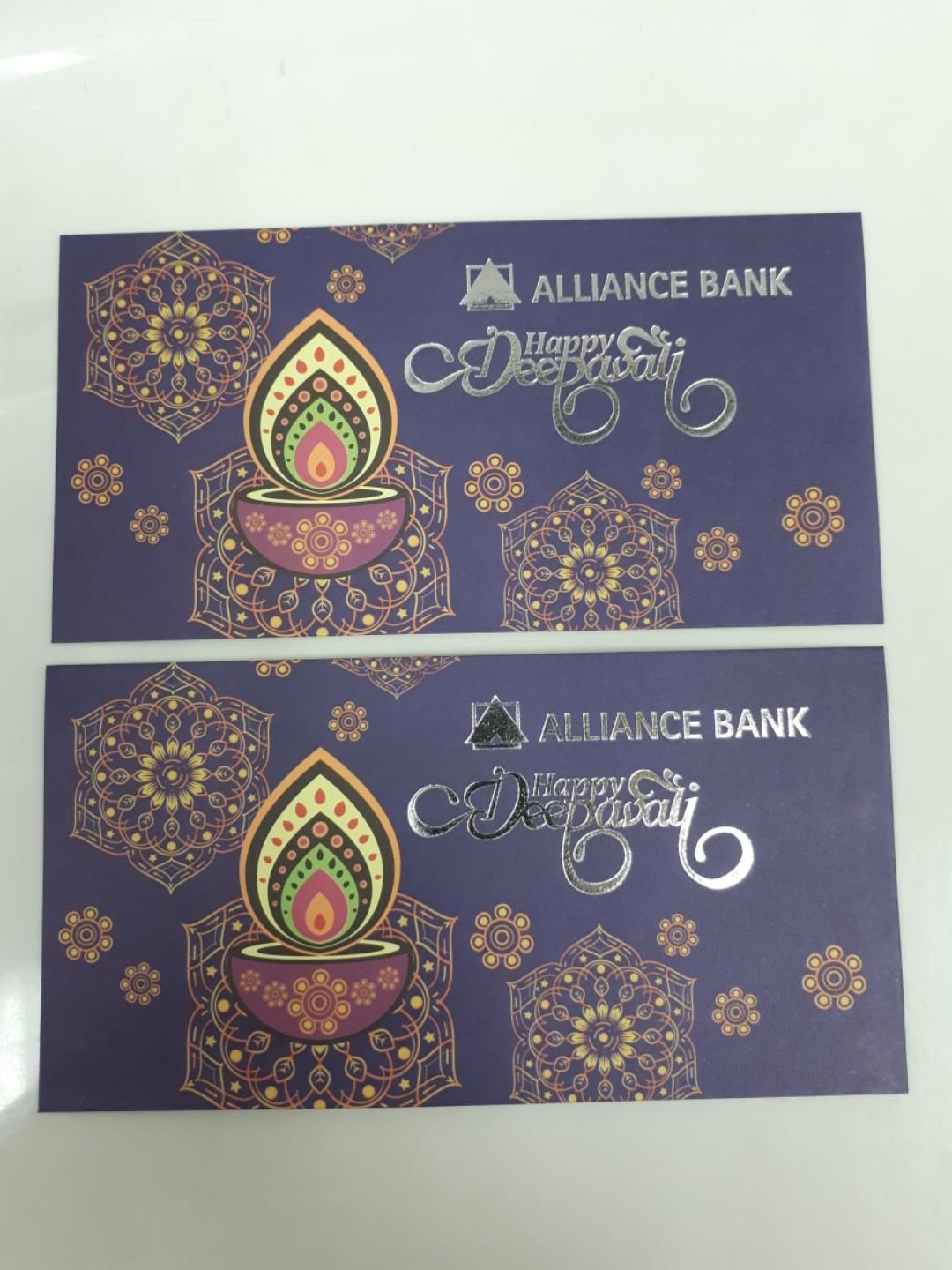Angpao deepavali packet sampul duit Alliance bank, Hobbies & Toys ...