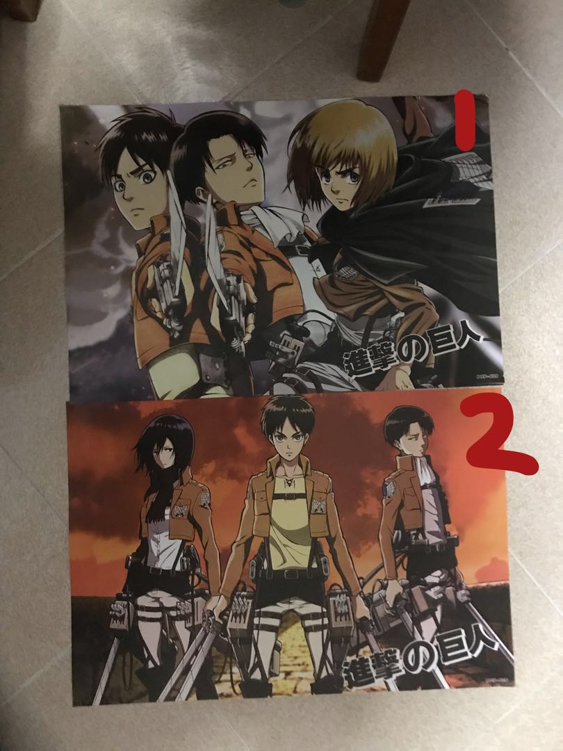 Attack On Titan A3 Poster, Hobbies & Toys, Memorabilia & Collectibles, Fan Merchandise on Carousell