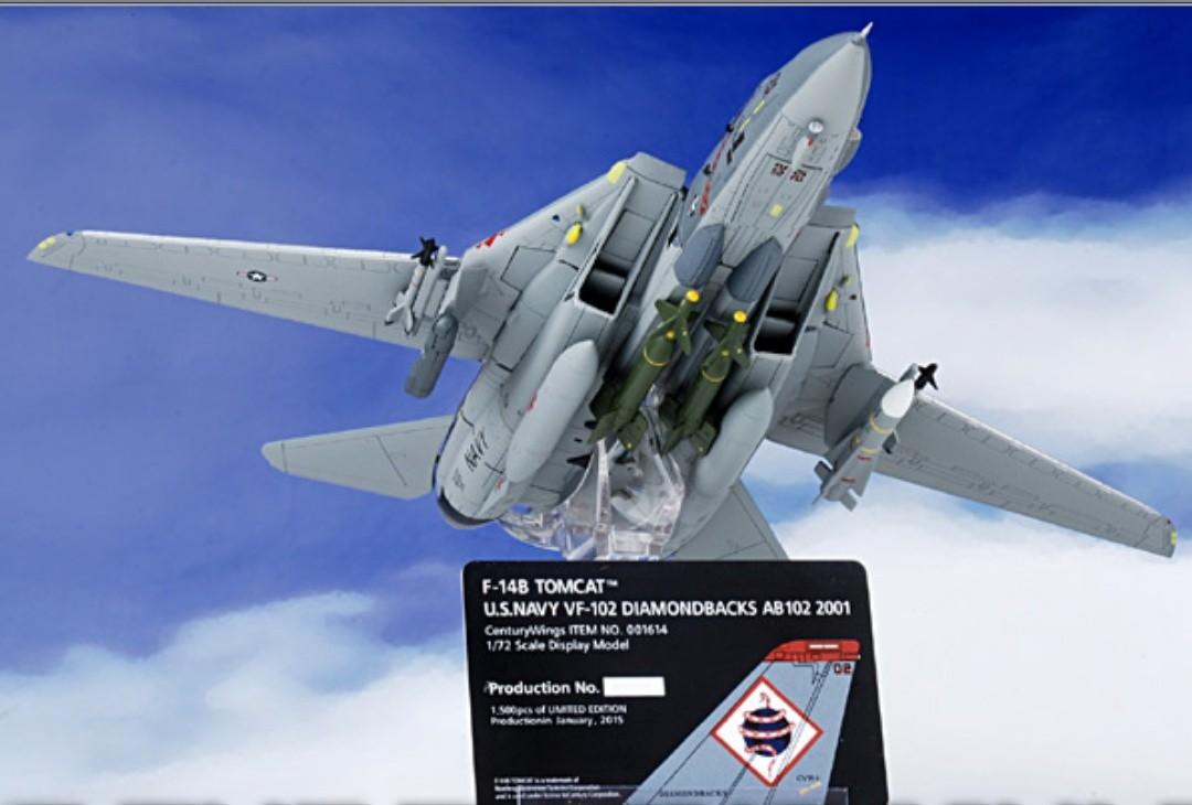 Century Wings 1/72 F-14B, USN VF-102 Diamondbacks, AB102, USS Theodore ...