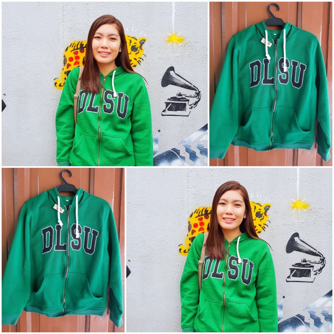 DLSU Green Hoodie Jacket, Women's Fashion, Coats, Jackets and Outerwear ...