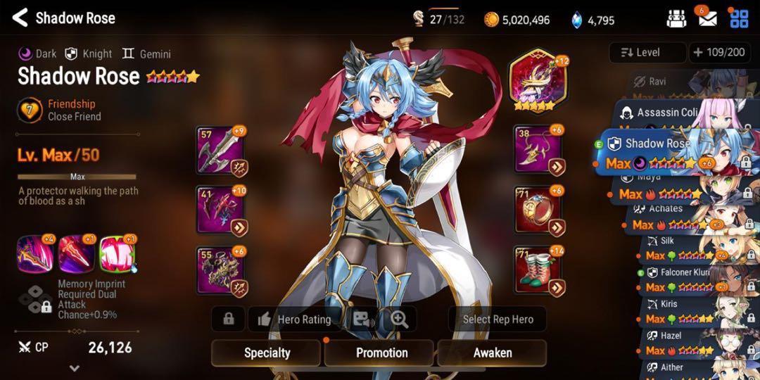 EPIC seven - Max Level account ( ASIA SERVER), Video Gaming, Gaming ...