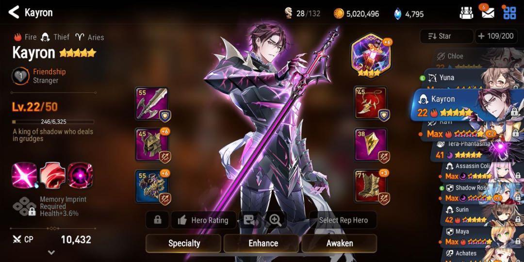 EPIC seven - Max Level account ( ASIA SERVER), Video Gaming, Gaming ...