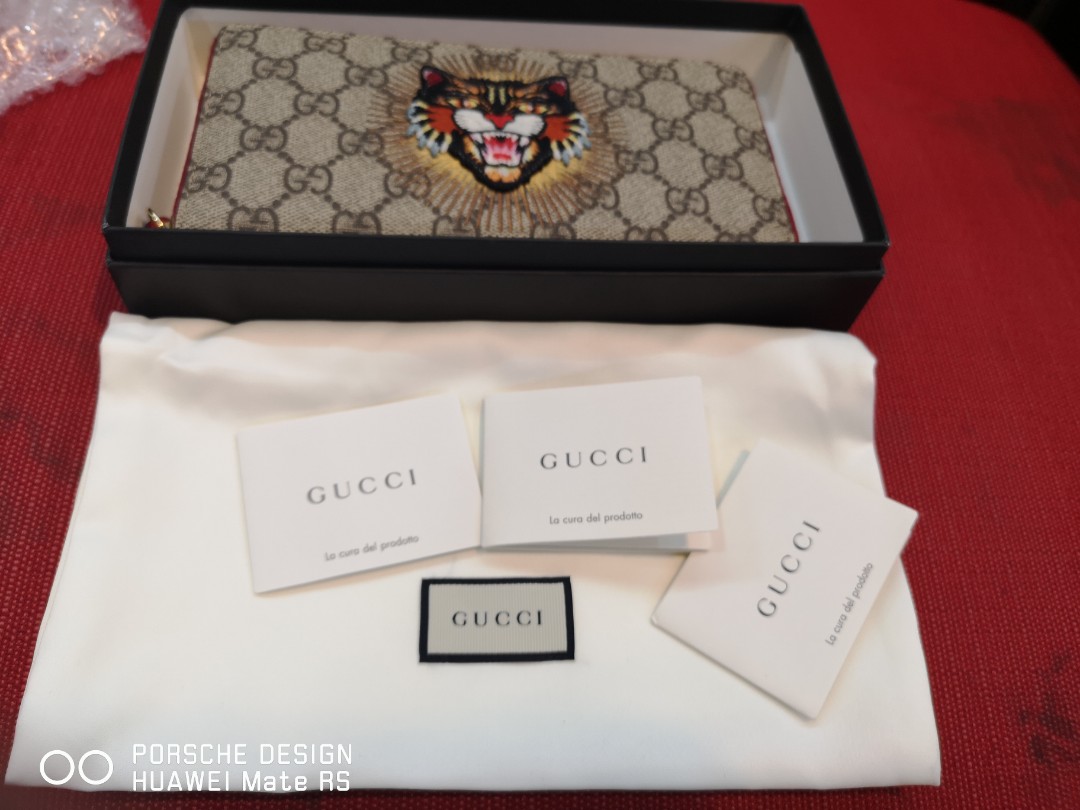 Gucci Angry Cat Wallet, Luxury, Bags & Wallets on Carousell