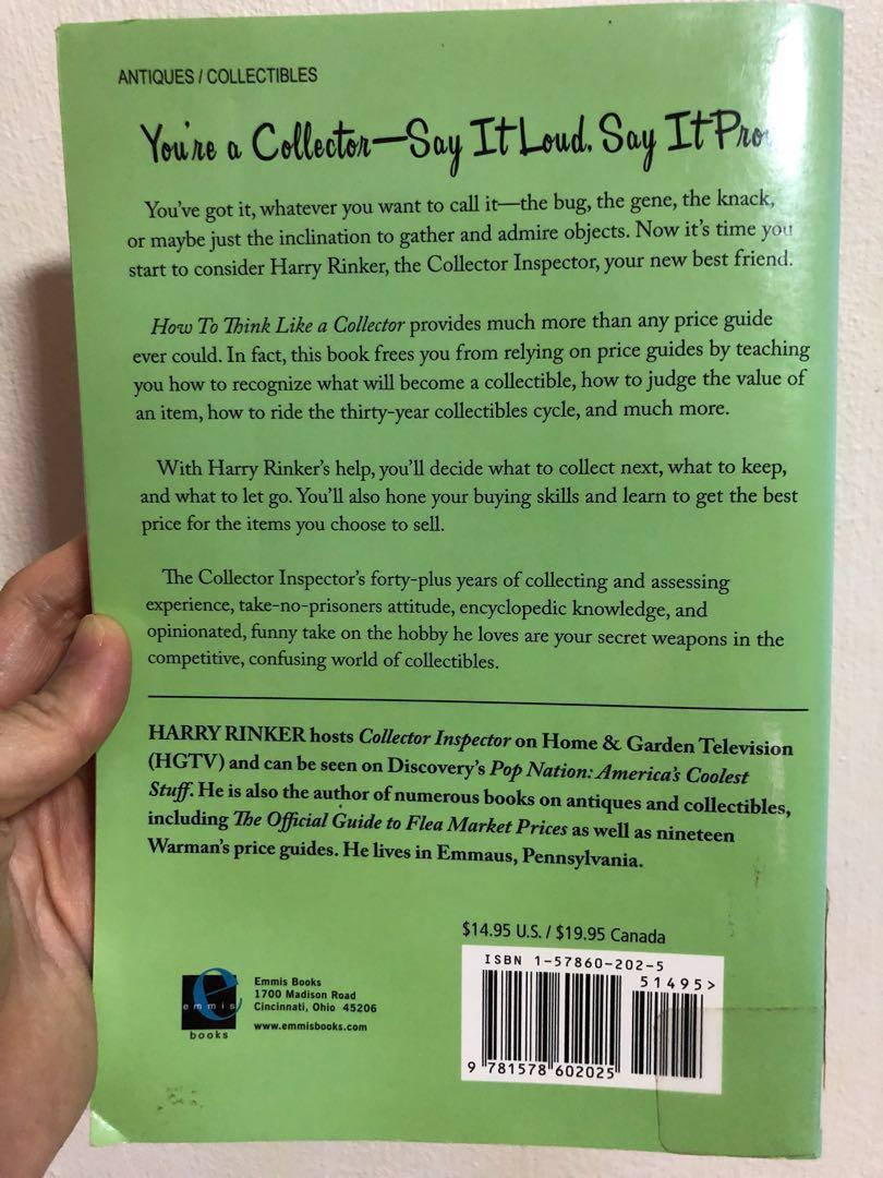 How to think like a collector by Harry Rinker, Hobbies & Toys ...