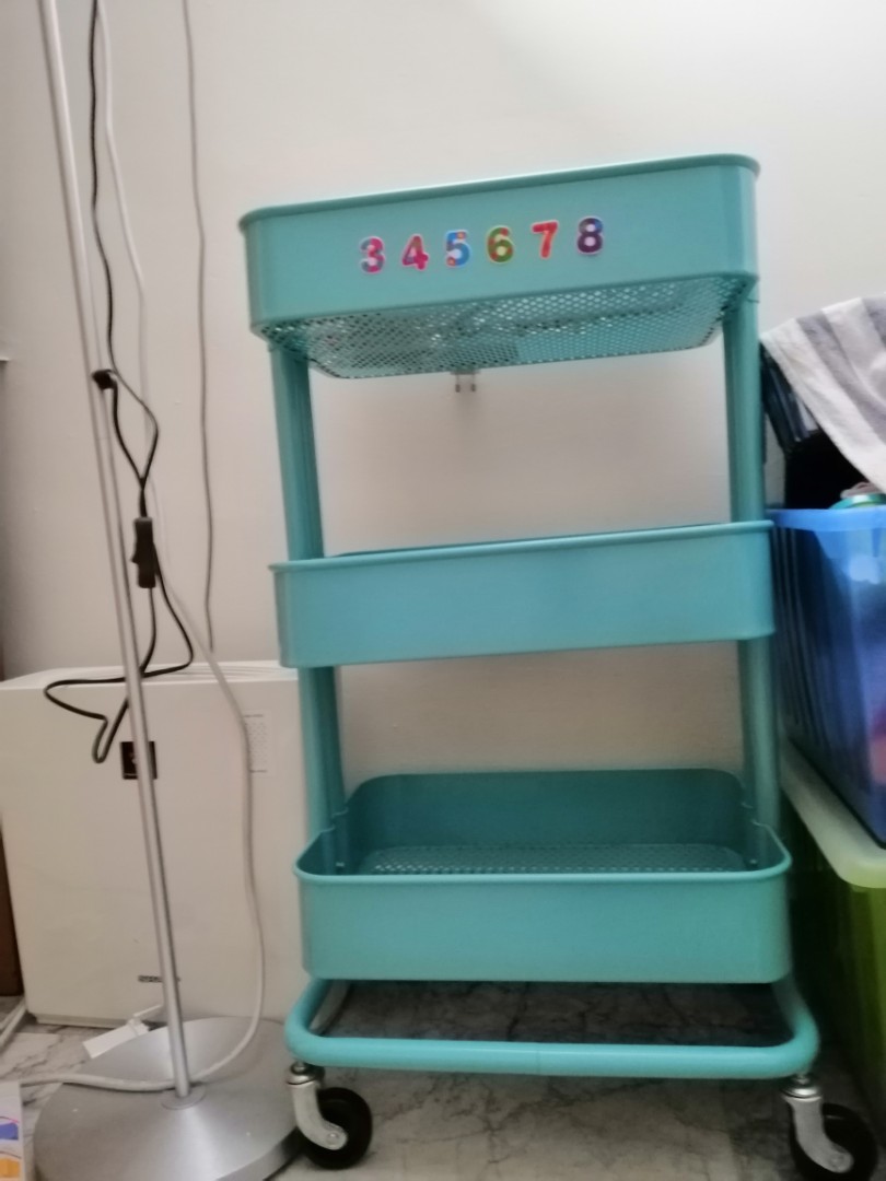 IKEA 3 tier trolley, Furniture & Home Living, Furniture, Shelves ...