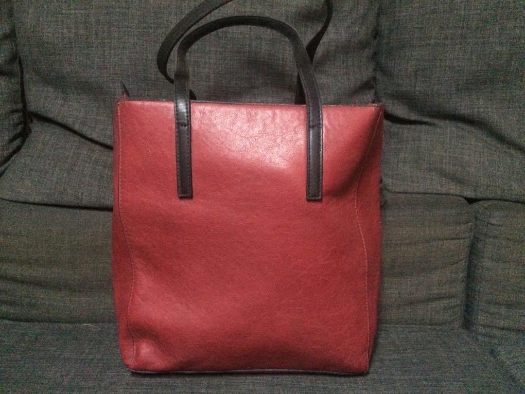 Michaela Red Leather Bag, Women's Fashion, Bags & Wallets, Cross-body ...