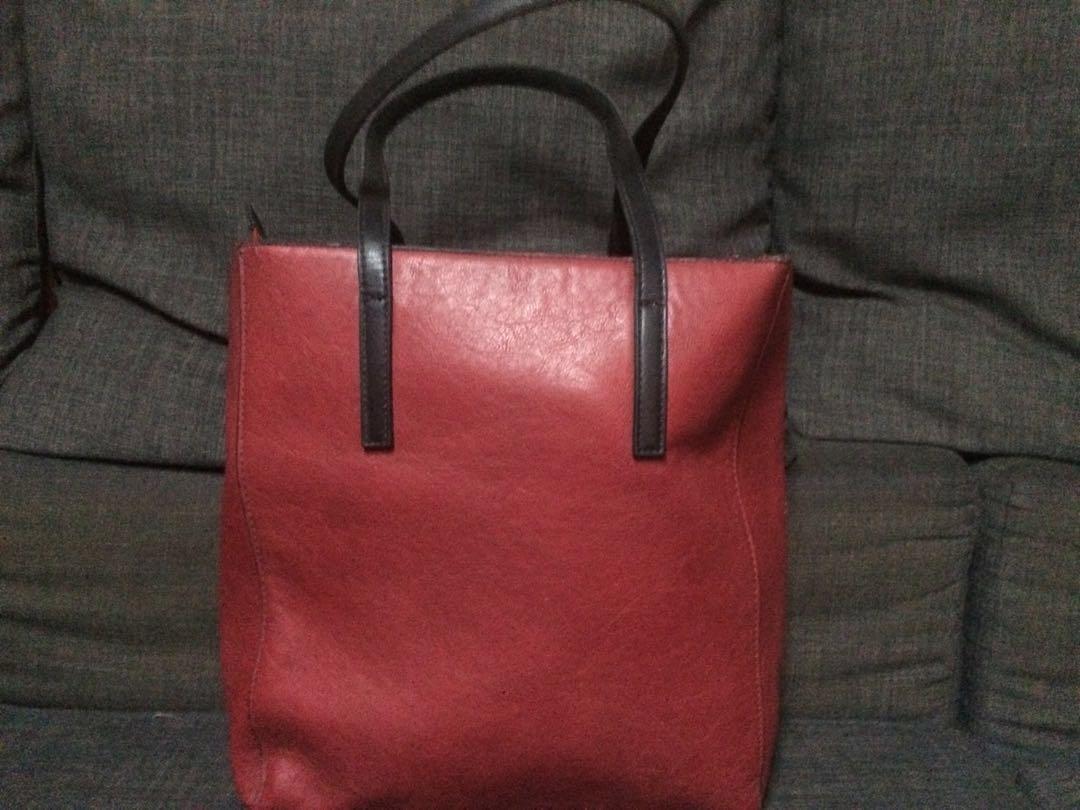 Michaela Red Leather Bag, Women's Fashion, Bags & Wallets, Cross-body ...