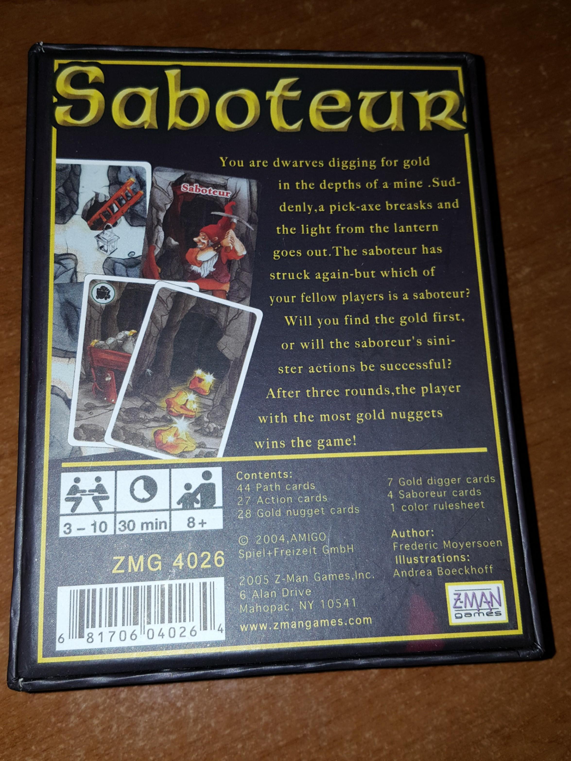 Saboteur card game, Hobbies & Toys, Toys & Games on Carousell