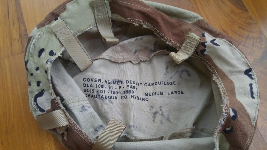 U.S. Desert Battle Dress Uniform (DBDU) 'Chocolate Chip' Kevlar Helmet ...