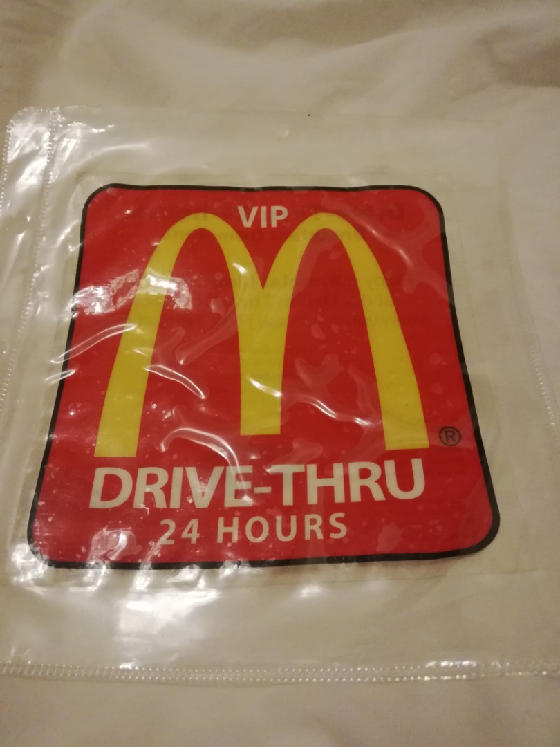 Vintage MC DONALDS car sticker.. Vip, Hobbies & Toys, Collectibles ...