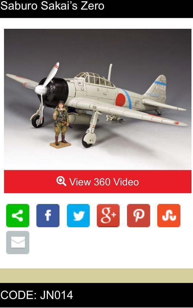 WW2 Zero fighter w pilot - Saburo Sakai’s Zero - JN014, Hobbies & Toys ...