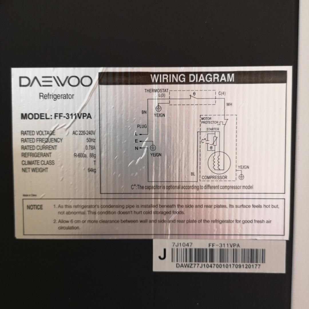 Daewoo Upright Freezer 245L White, TV & Home Appliances, Kitchen ...