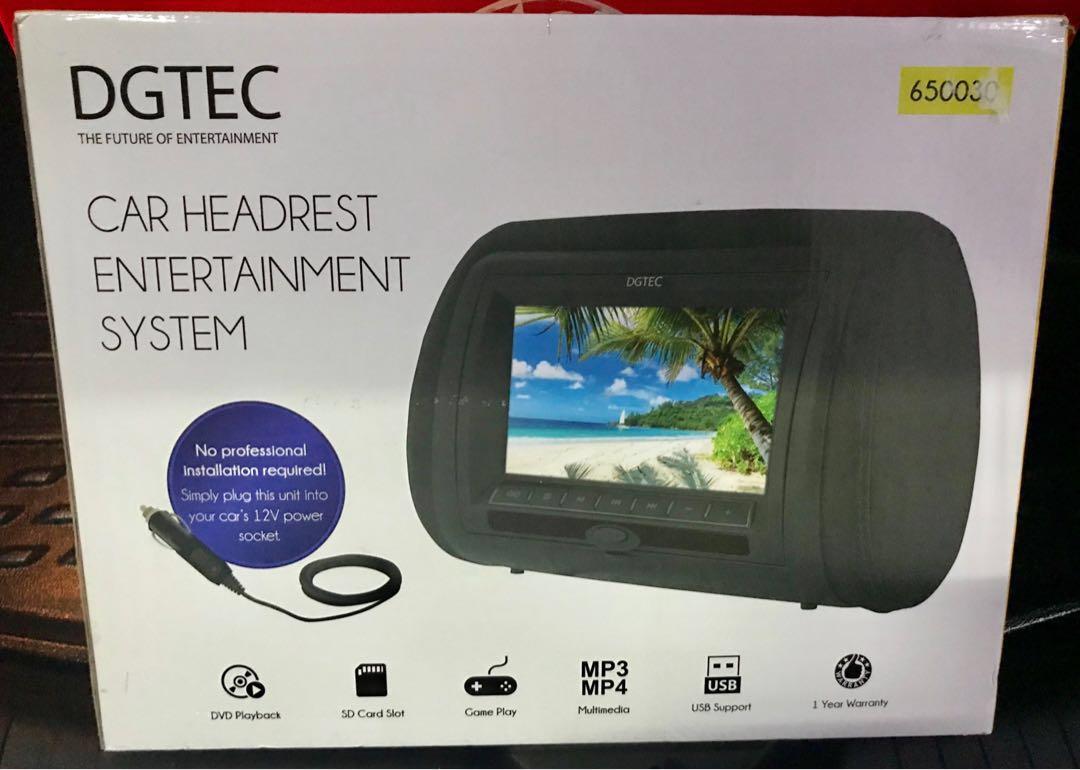 DGTEC Car Headset Entertainment System, Car Parts & Accessories on ...