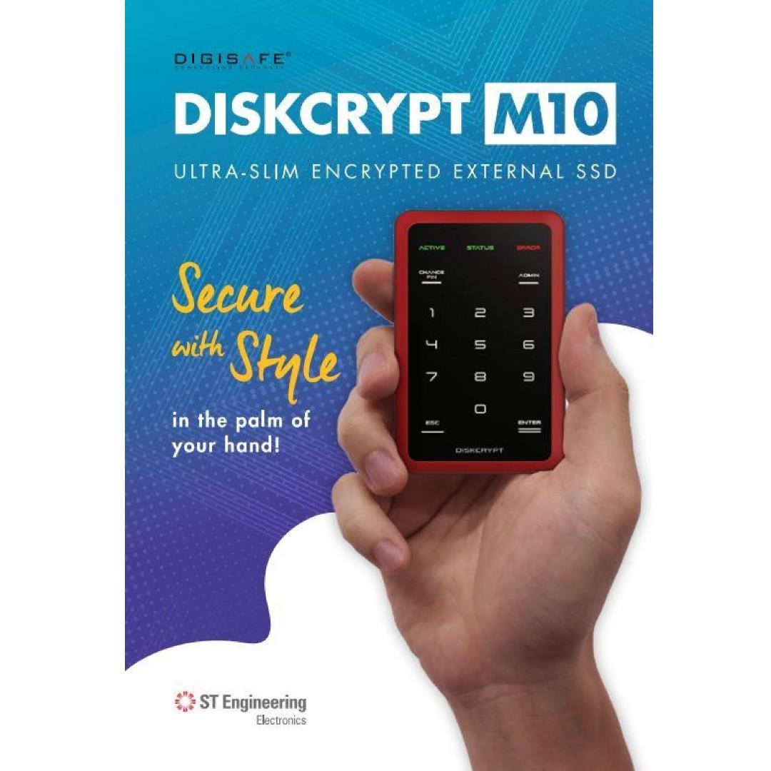 DigiSafe DiskCrypt M10 Encrypted Portable SSD with 2FA, Computers ...