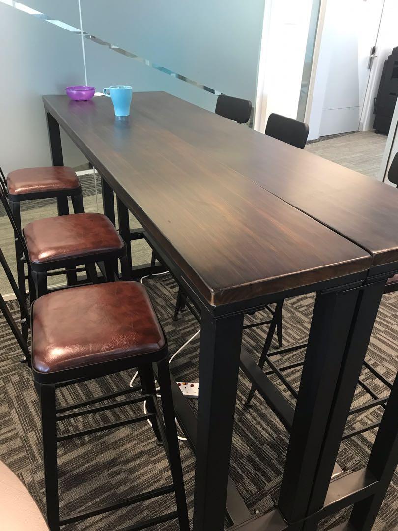 Loft Bar table and stool, Furniture & Home Living, Furniture, Tables ...