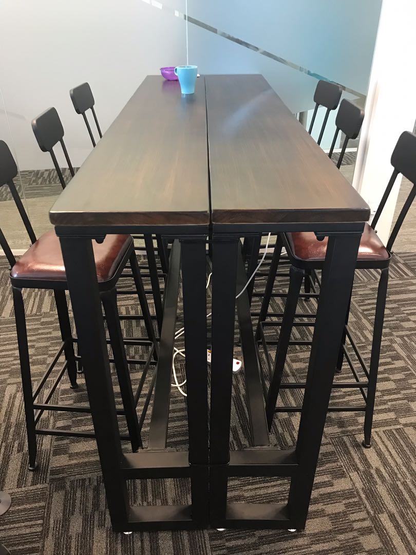 Loft Bar table and stool, Furniture & Home Living, Furniture, Tables ...