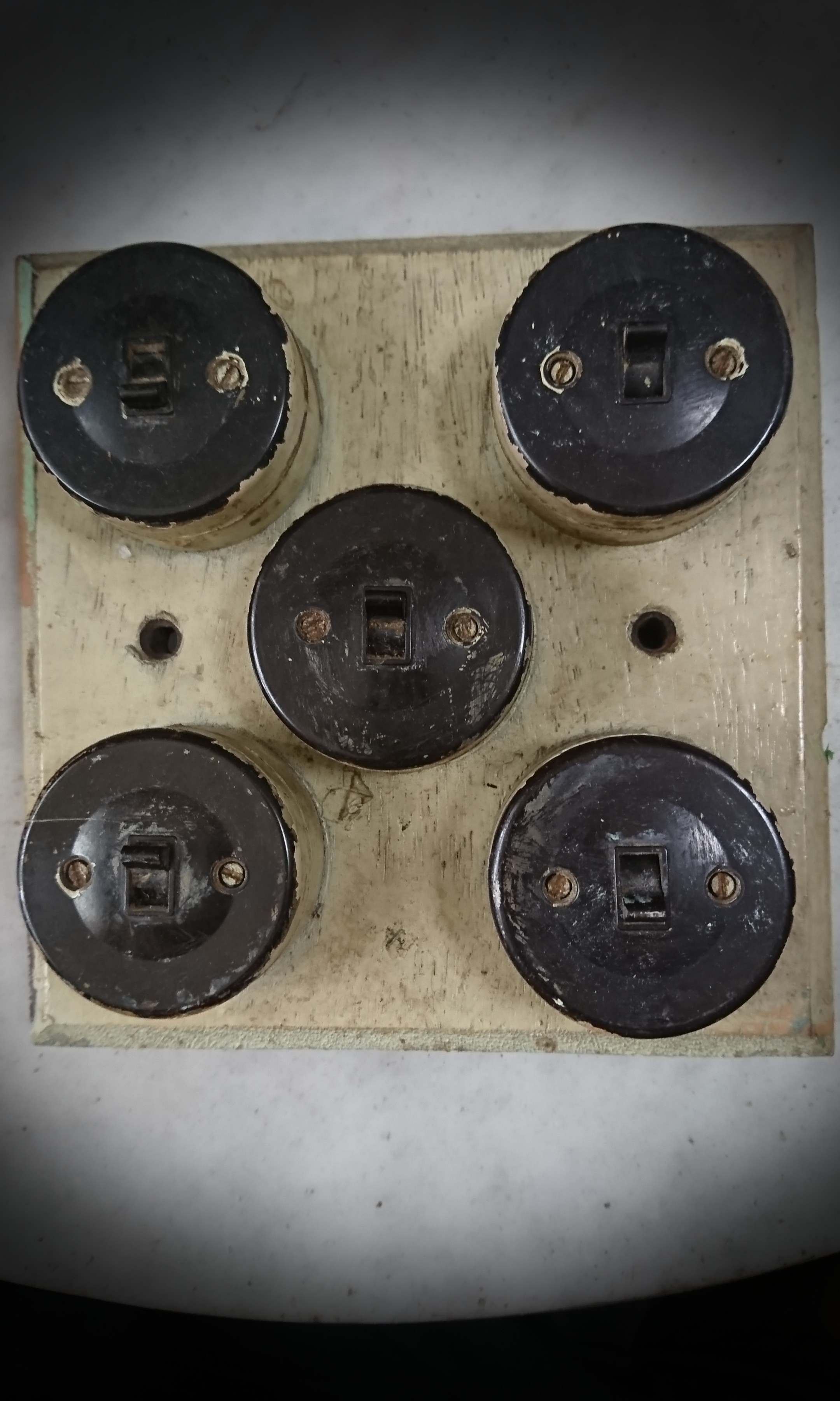 Vintage bakelite switches board, Furniture & Home Living, Home Decor ...