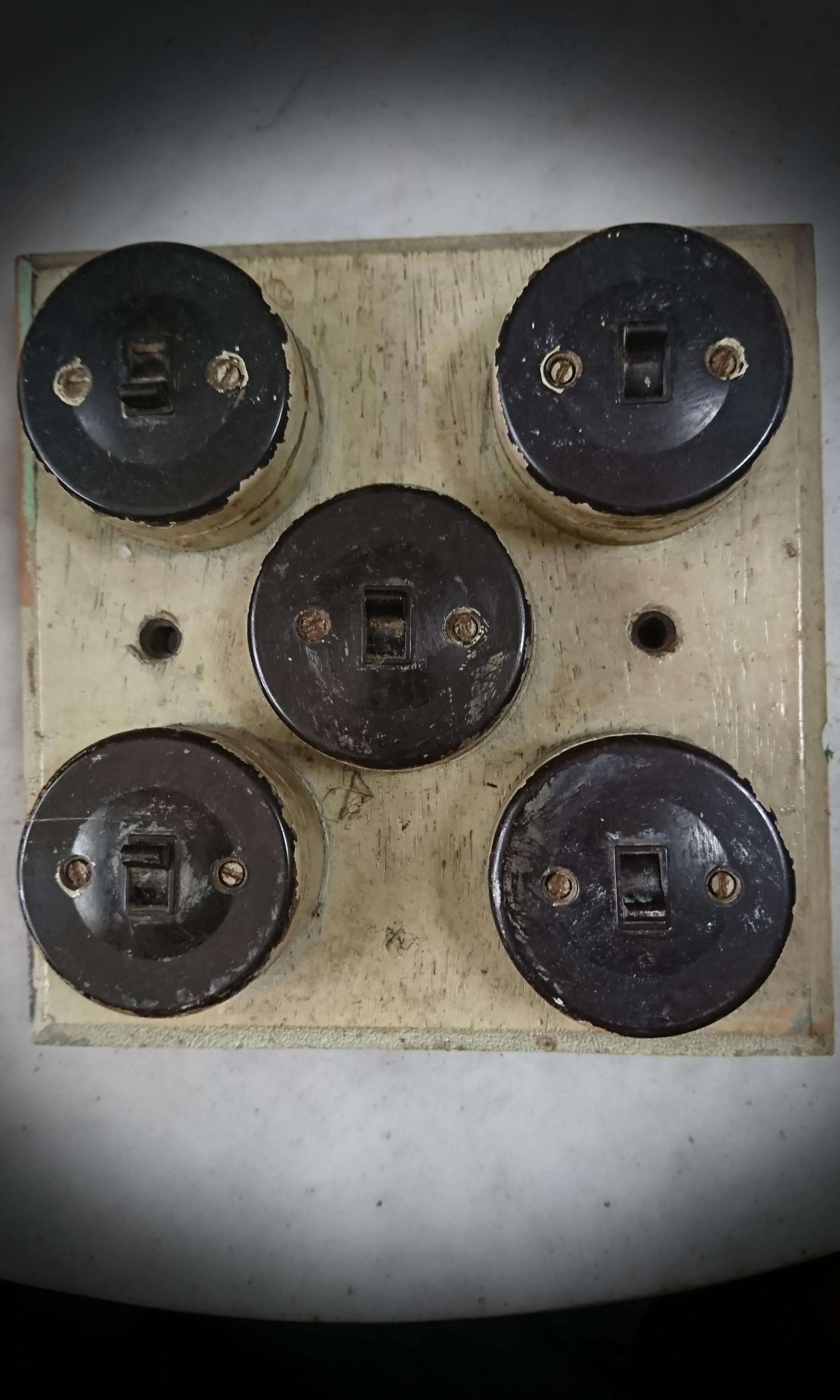 Vintage bakelite switches board, Furniture & Home Living, Home Decor ...