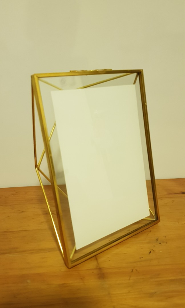 Wedding ROM gold glass photo frame for photobooth deco, Hobbies & Toys ...