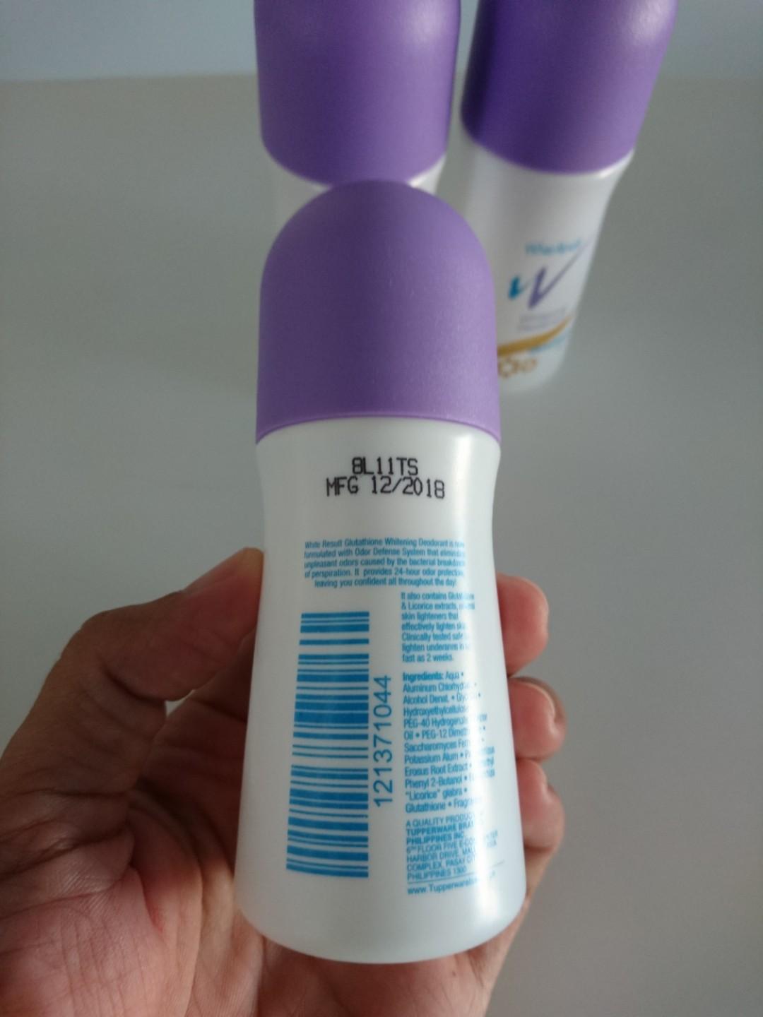 White Result Whitening Deodorant with Glutathione Tupperware Brands ...