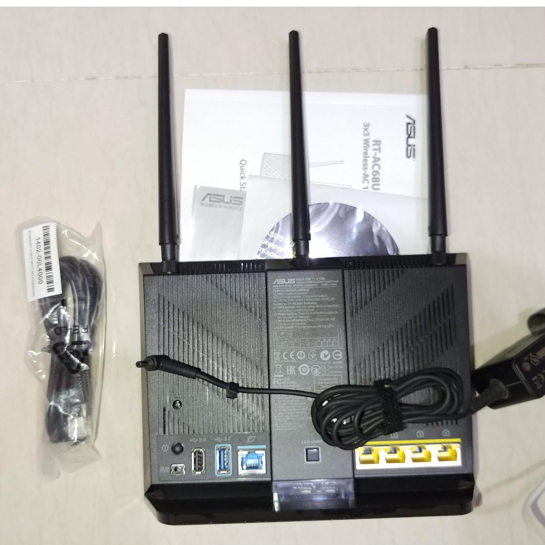港行 Asus RT-AC68U Wireless Router, 電腦＆科技, 電腦周邊及配件, Wifi及上網相關產品 - Carousell