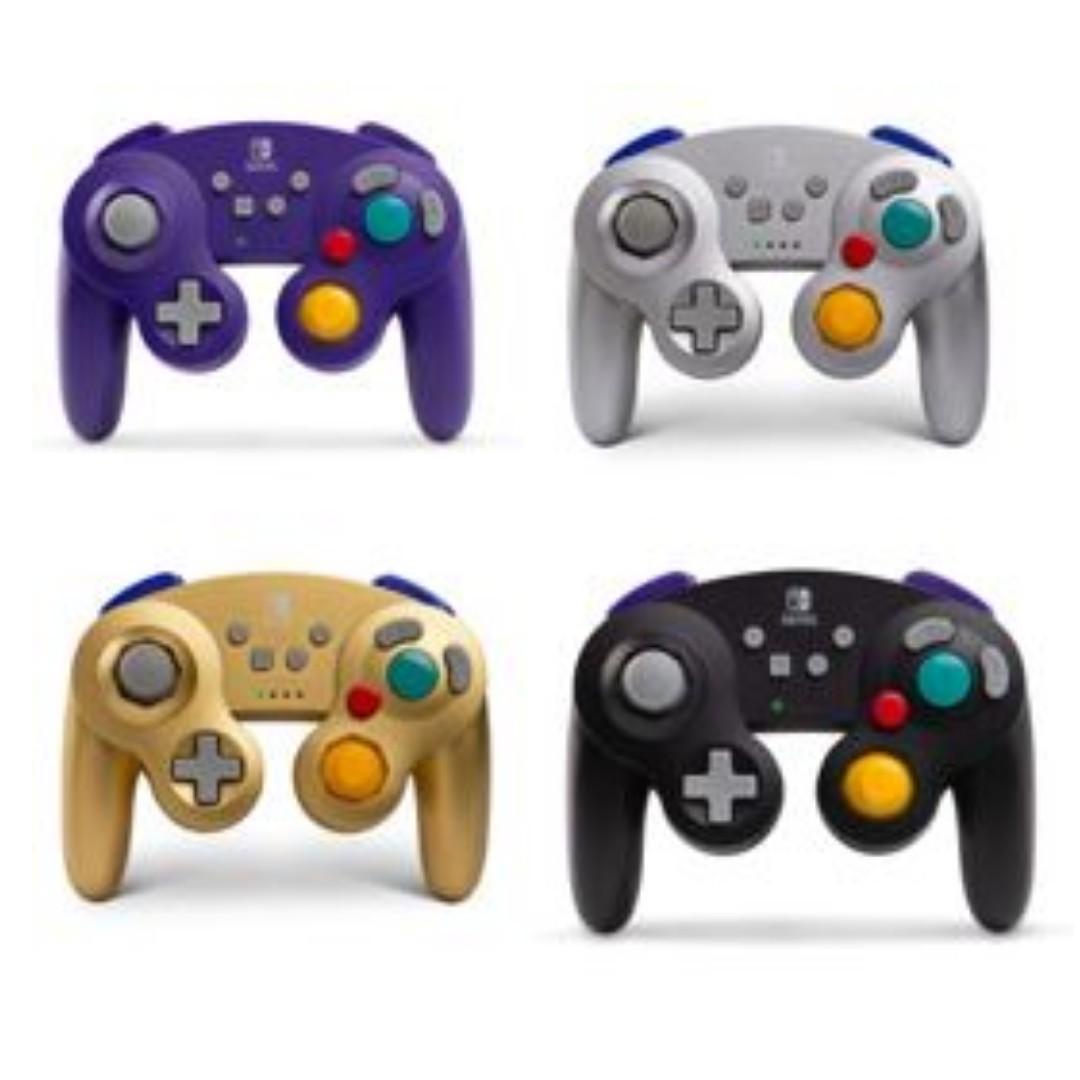 全新 NS Switch PowerA 無線手掣 GameCube 黑/紫/金/銀色 (美版) - 玩大亂鬥必用 控制器 Wireless ...