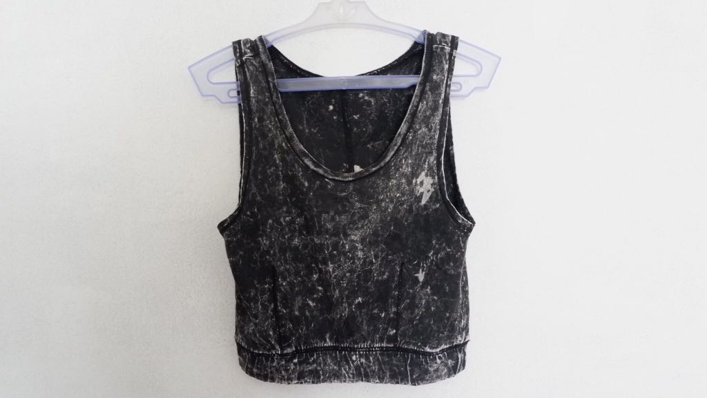 Acid wash sando crop top, Women's Fashion, Tops, Others Tops on Carousell