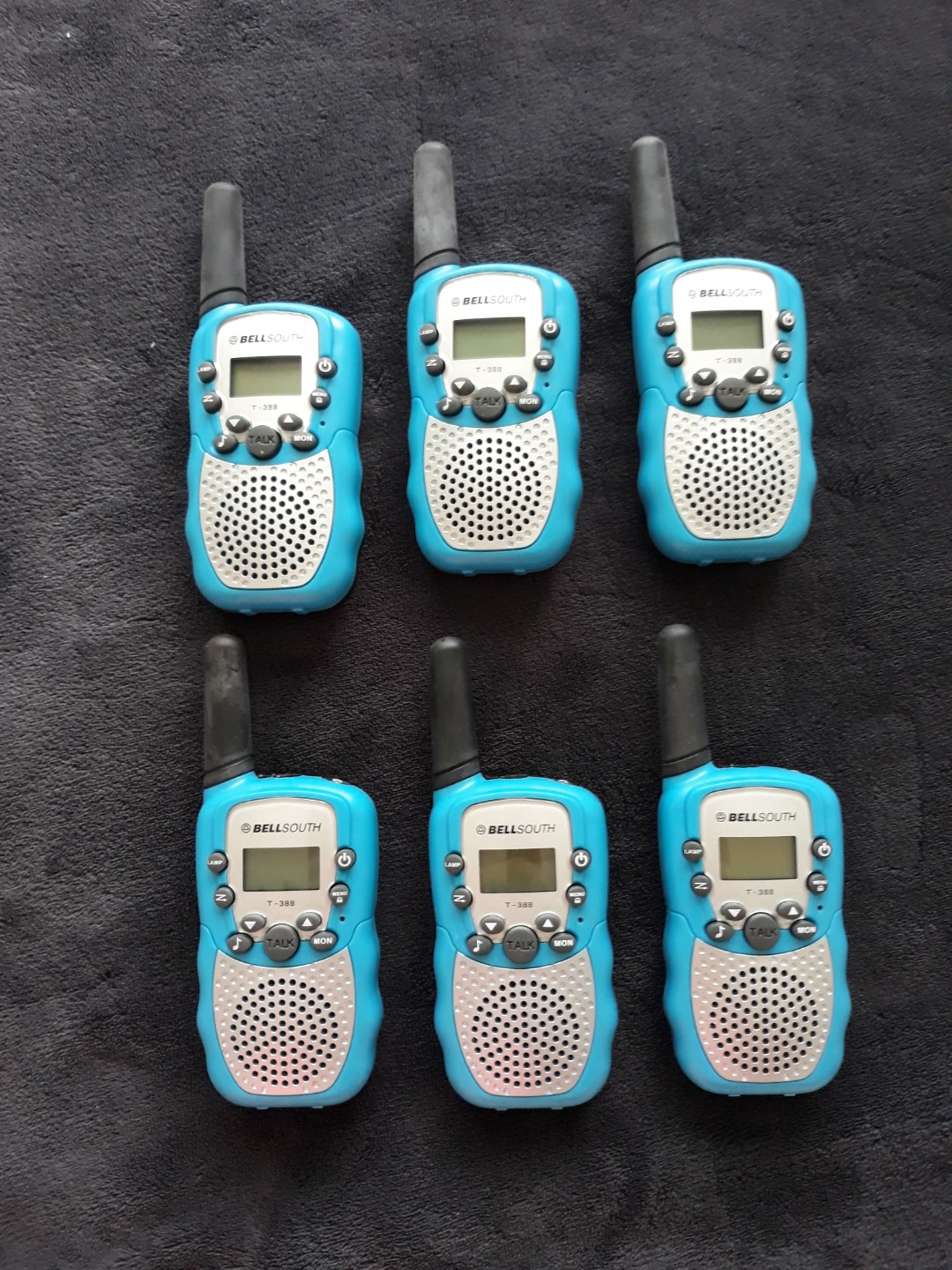 BELLSOUTH T388 6 Piece T-388 3-5KM 22 FRS and GMRS UHF Radio for Child Walkie-Talkie, Audio ...