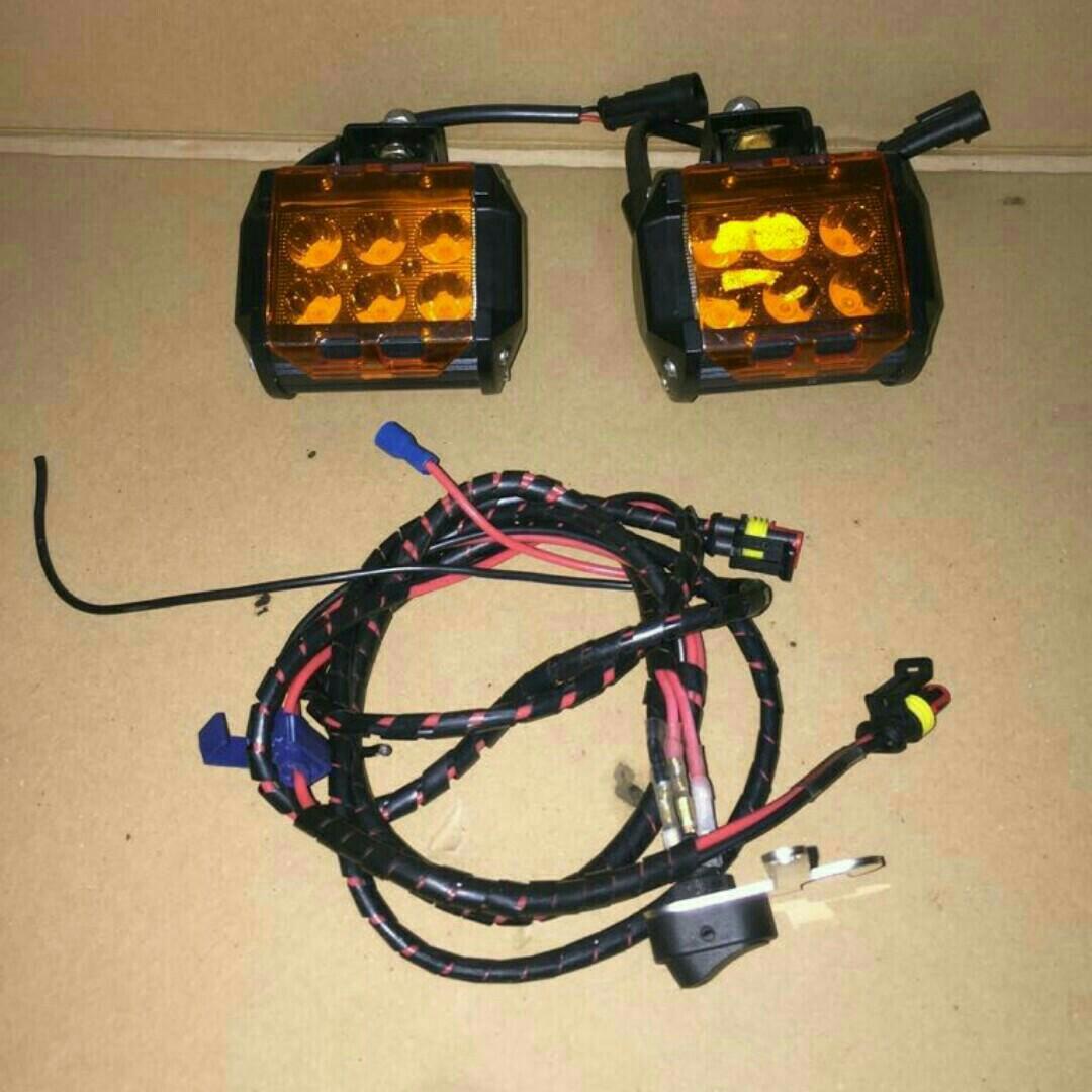CREE LED Fog lights c/w switch, wire harness & orange filter ...