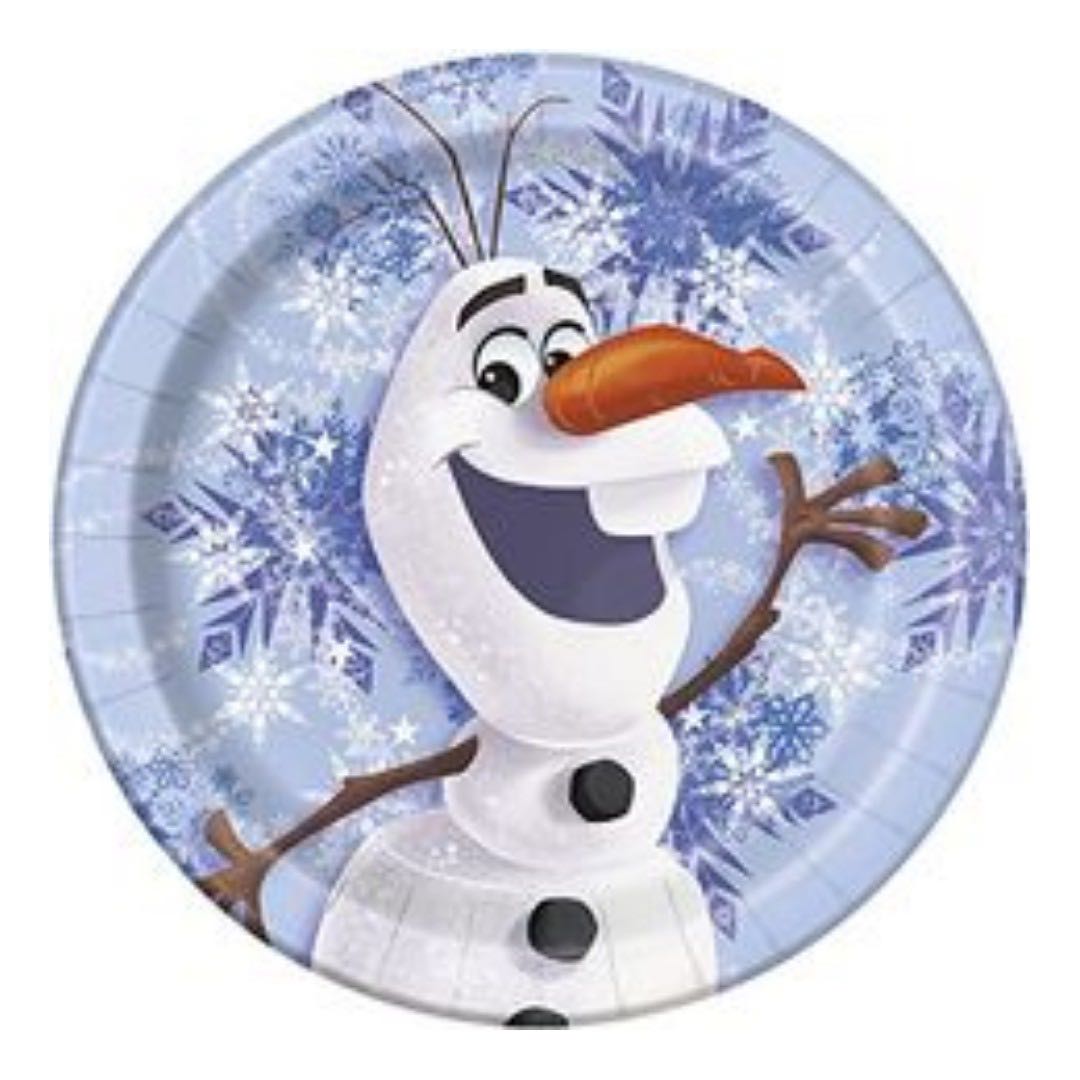 Disney Frozen Olaf Party Paper Plates (Dessert Size; 8pc-pack ...