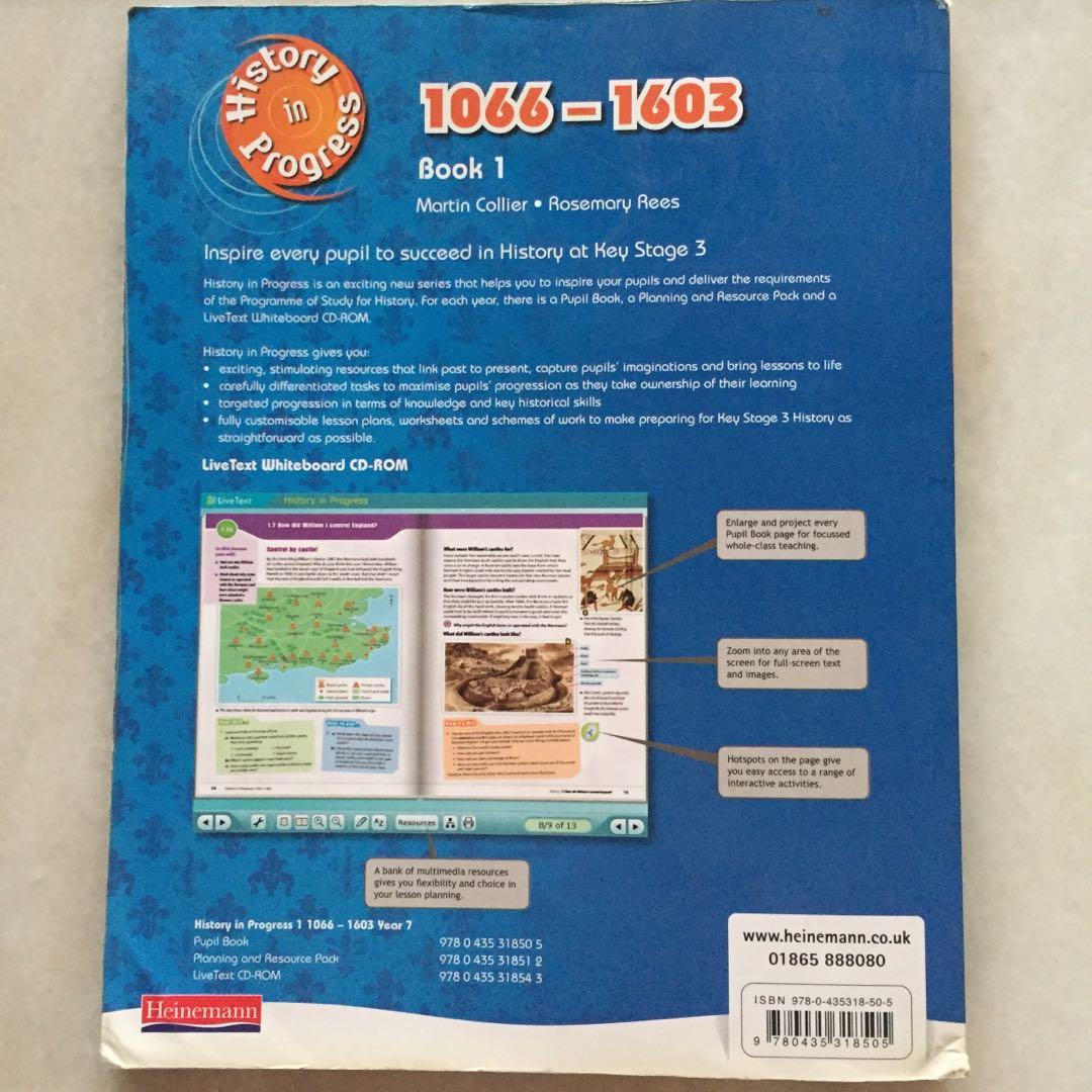 History In Progress 1066 1603 Heinemann Textbook Book 1 Hobbies Toys history-in-progress-1066-1603-heinemann-textbook-book-1-hobbies-toys