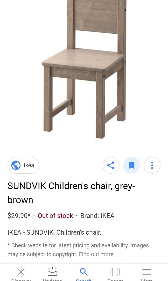 Ikea sundvik children / kid chair, Babies & Kids, Baby Nursery & Kids ...
