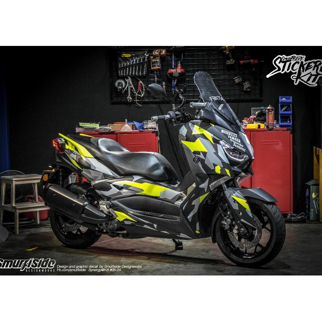 YAMAHA XMAX CUSTOM CAMO DESIGN, Motorcycles, Motorcycle Accessories on ...