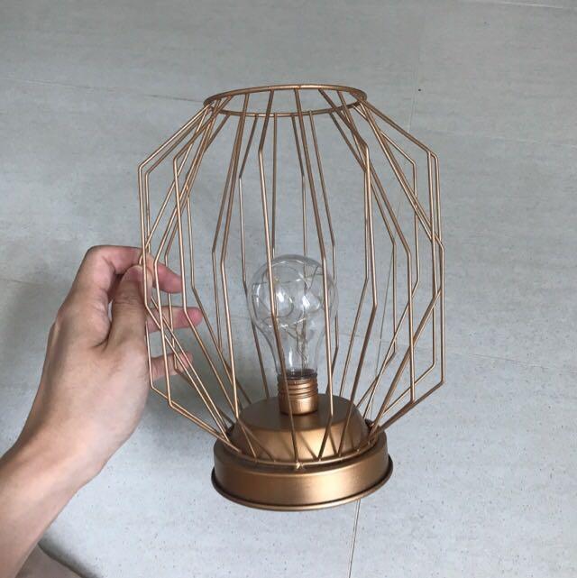 copper wire lamp, Furniture, Home Decor, Lighting & Supplies on Carousell