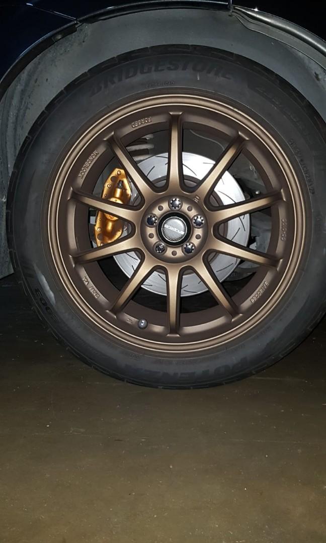 Prodrive GC-010G rims, Car Accessories, Tyres & Rims on Carousell