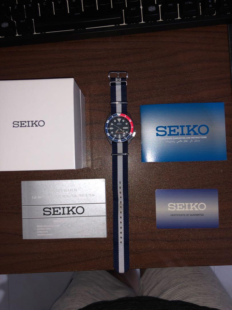 Seiko SKX009 with sailor nato strap, Men's Fashion, Watches ...