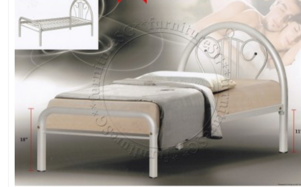 Steel single bed frame, Furniture & Home Living, Furniture, Bed Frames ...