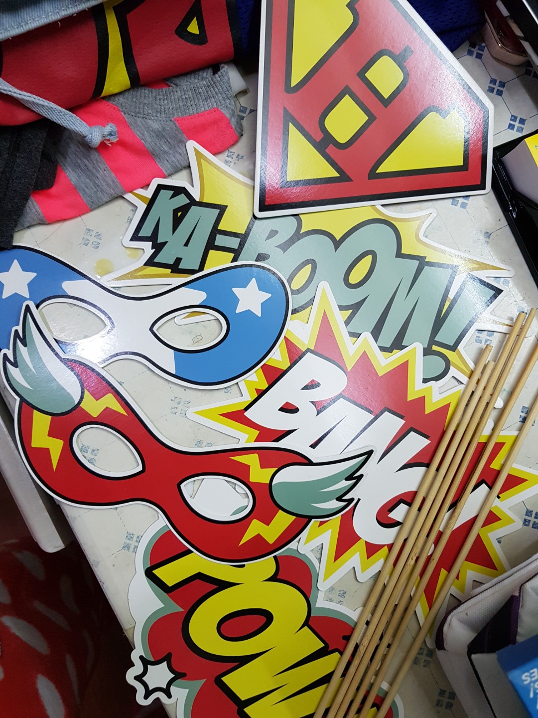 Superhero Selfie Cards for Photobooth Parties, Hobbies & Toys ...