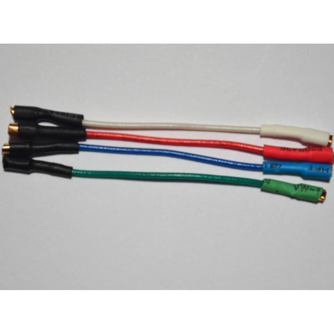 Headshell leads wires leadwires stylus cartridge Gold plated tabs OFC ...