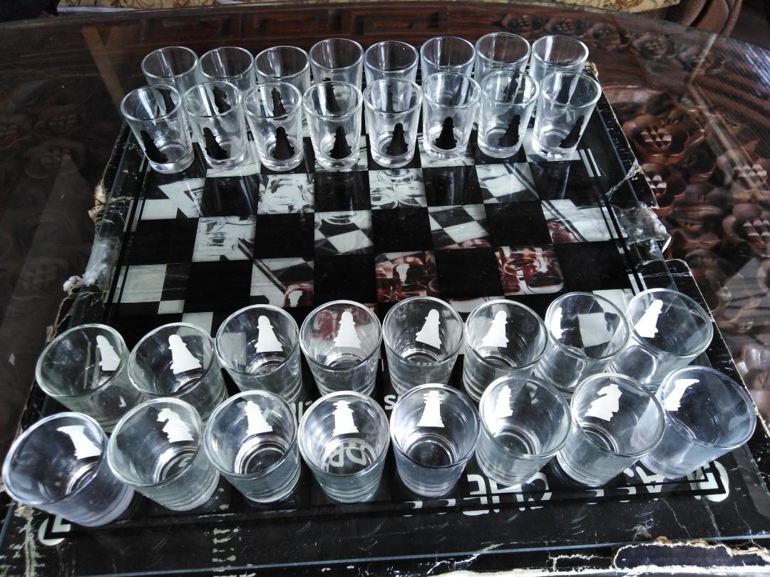 Glass Chess - Drinking Game, Hobbies & Toys, Toys & Games on Carousell