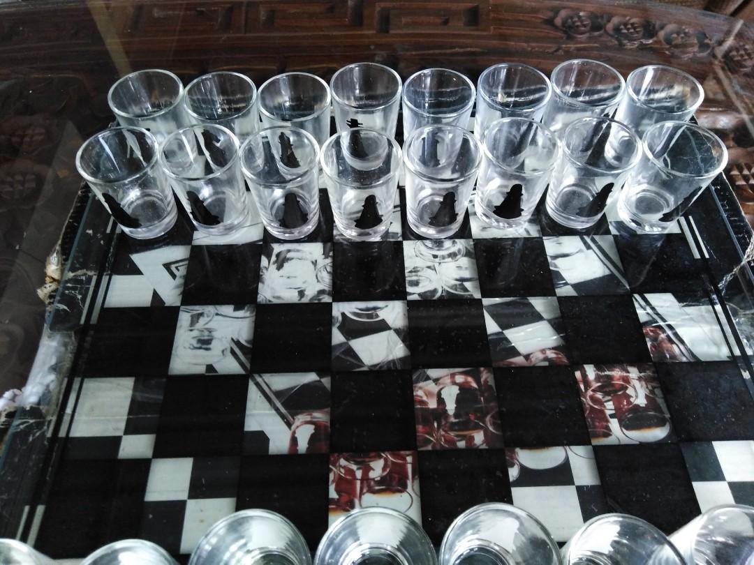 Glass Chess - Drinking Game, Hobbies & Toys, Toys & Games on Carousell
