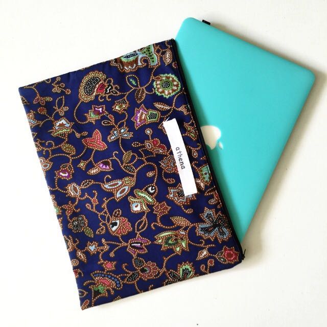 Handmade Batik Fabric Blue Laptop Sleeve, Computers & Tech, Parts ...