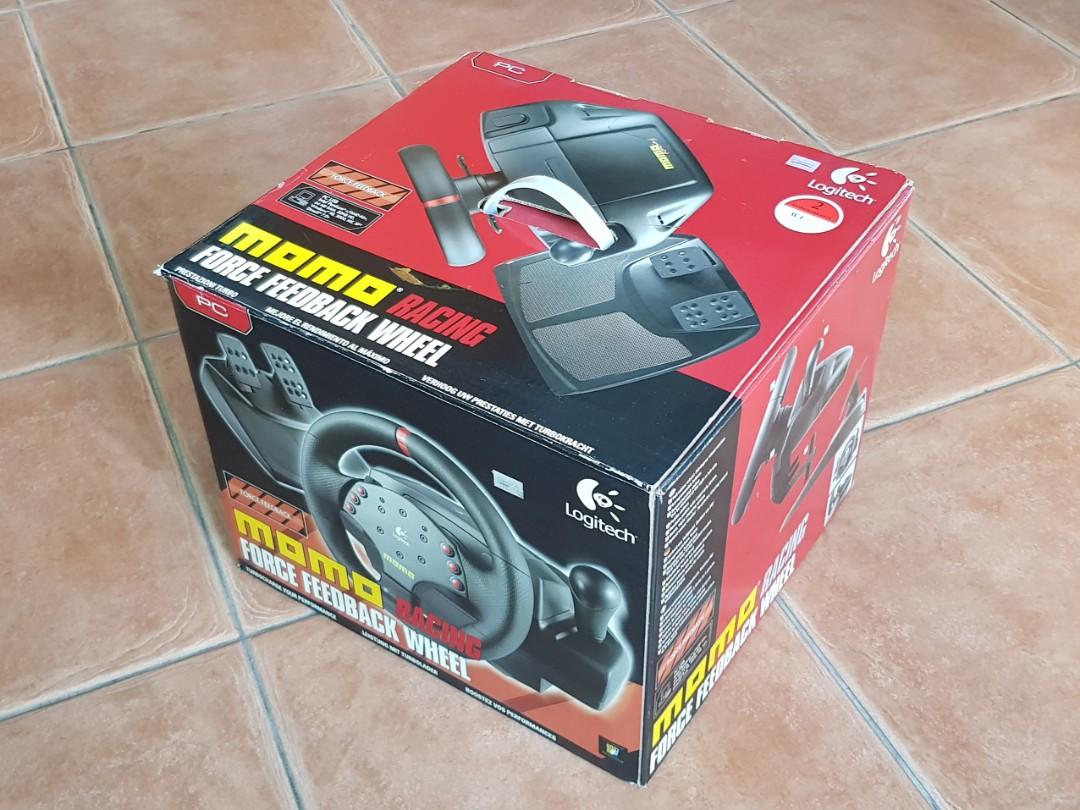 Logitech MOMO Racing Force Feedback Wheel (pc), Video Gaming, Video ...
