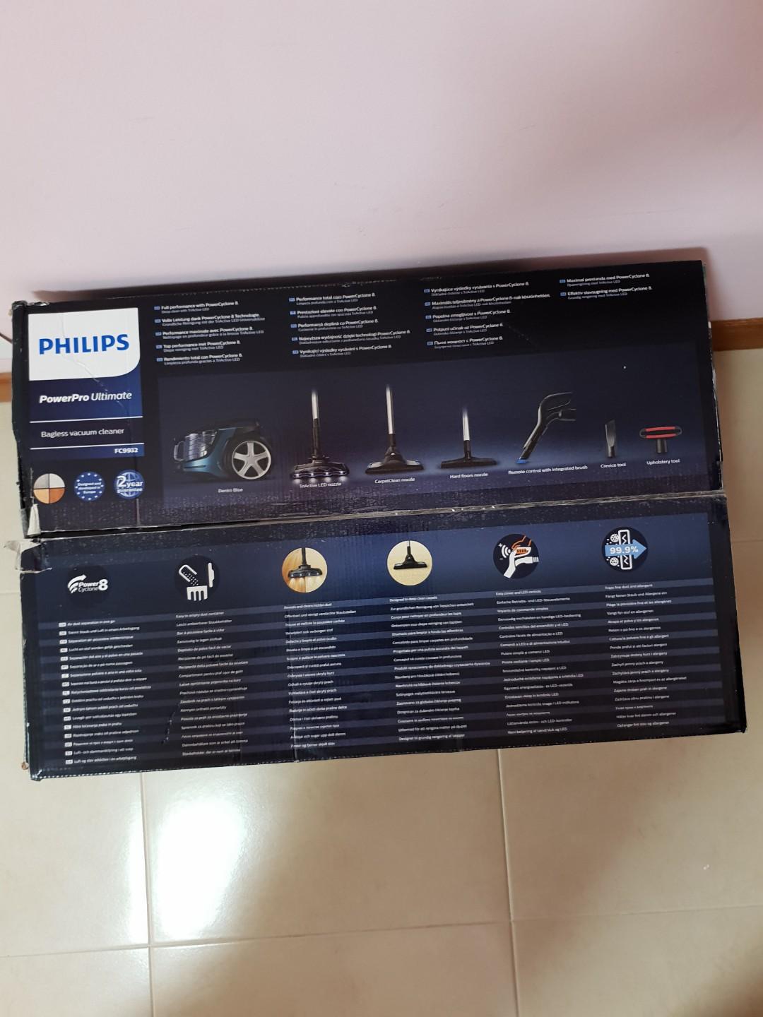 Philips PowerPro Ultimate Power Cyclone 8 FC9932 Bagless Vacuum Cleaner ...