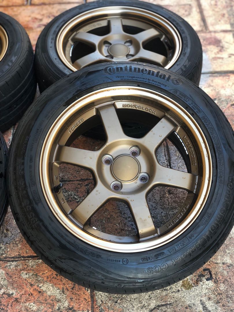 Rim Rays TE37 15 inci, Auto Accessories on Carousell