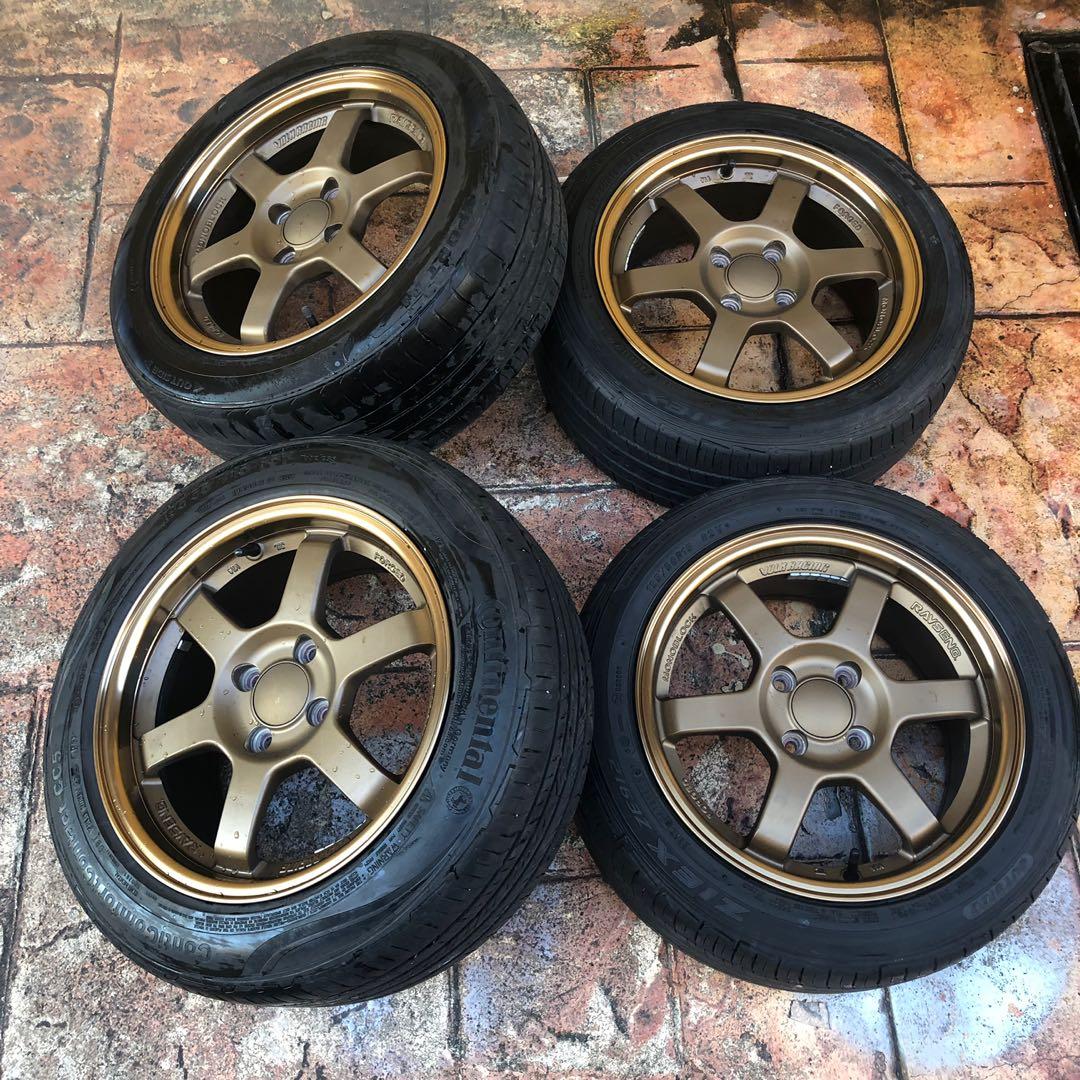 Rim Rays TE37 15 inci, Auto Accessories on Carousell