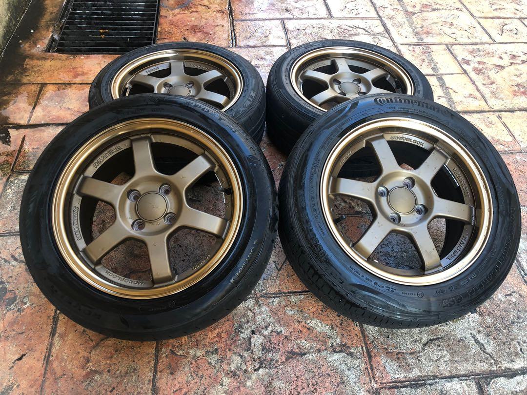 Rim Rays TE37 15 inci, Auto Accessories on Carousell
